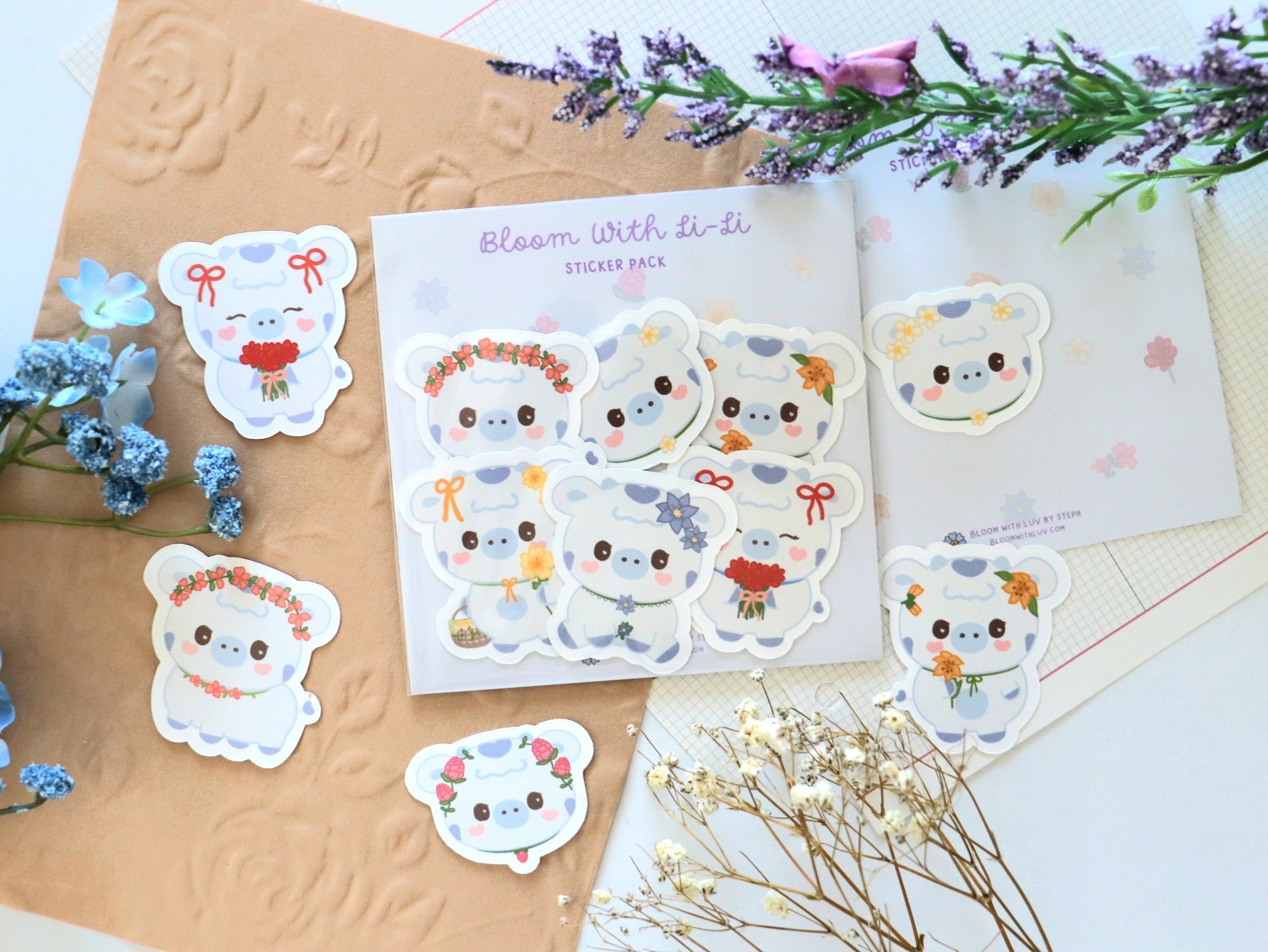 Li-Li the Mochi Cow Stationery – Bloom With Luv
