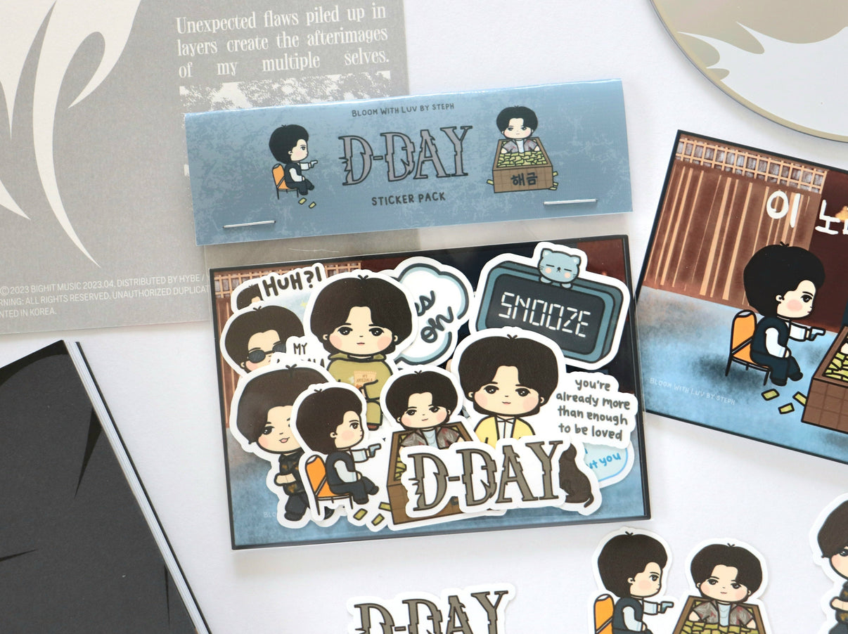 D-DAY SUGA AGUST D Yoongi Sticker Pack – Bloom With Luv