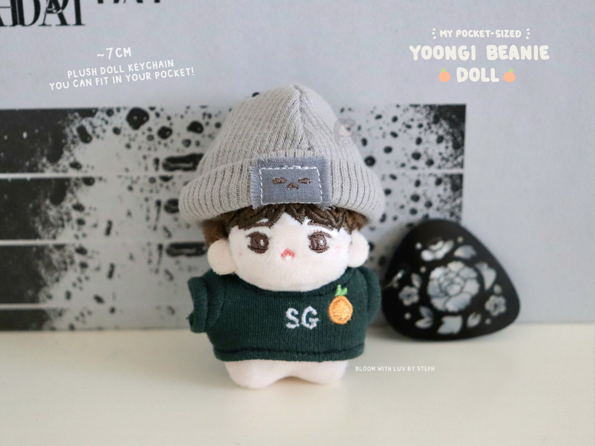 Pocket-Sized Yoongi Beanie Doll Suga KPOP 7cm Doll – Bloom With Luv