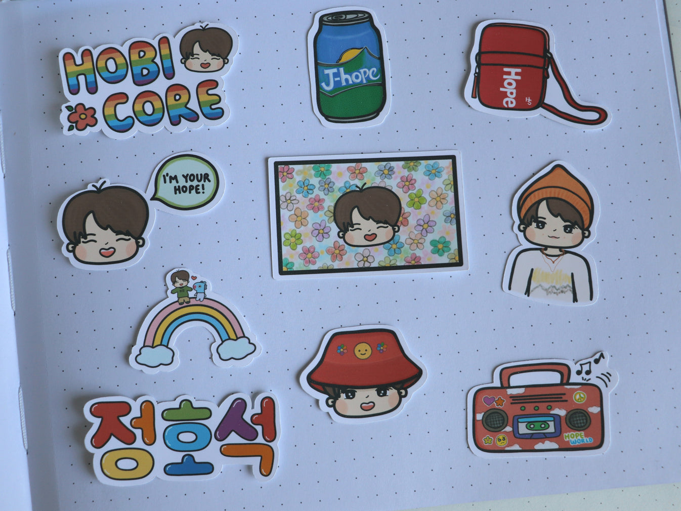 Hobicore Hoseok J-HOPE Sticker Pack - BTSCore Sticker Pack Collection ...