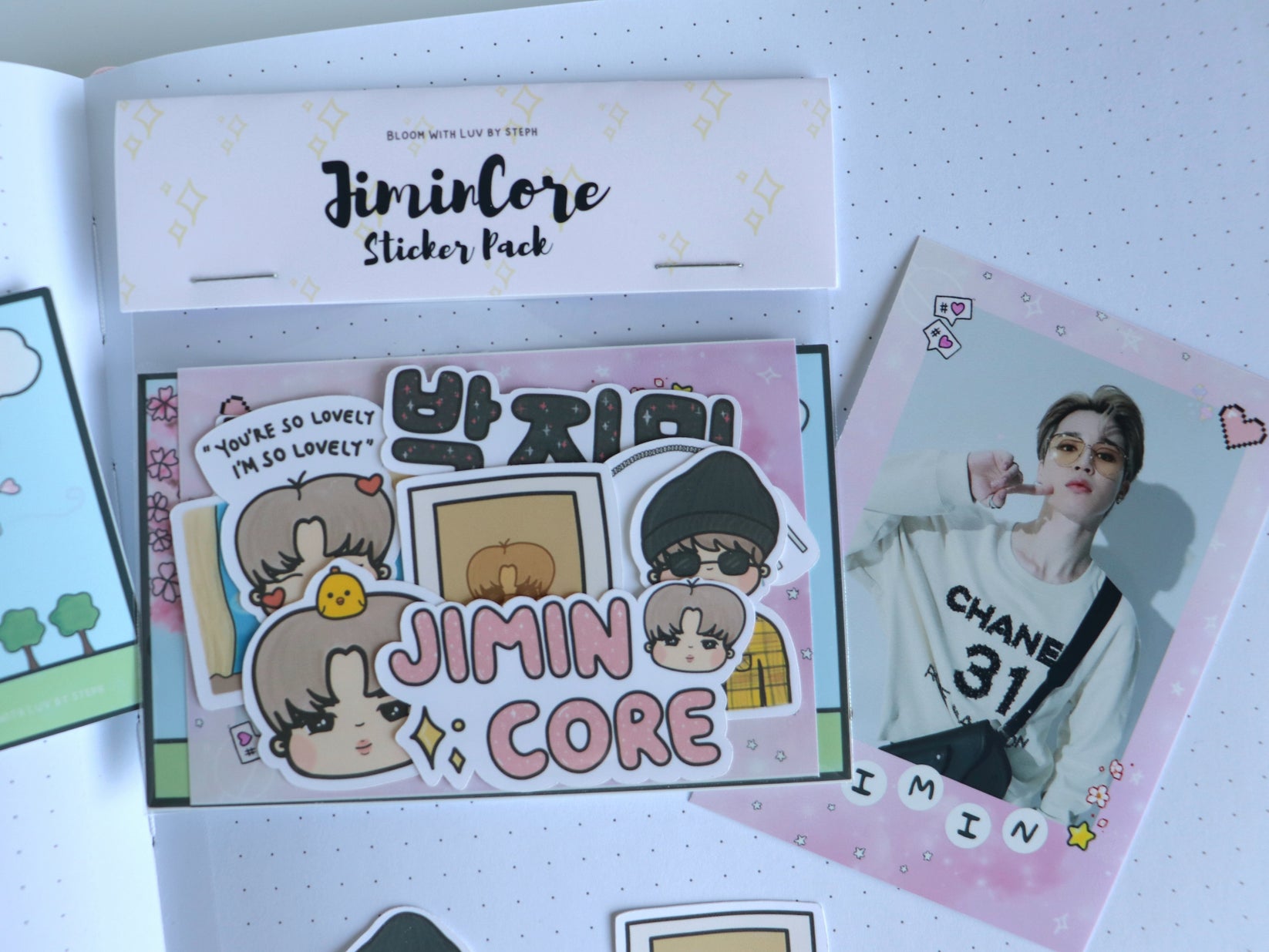 JiminCore Jimin Sticker Pack - BTSCore Sticker Pack Collection – Bloom ...